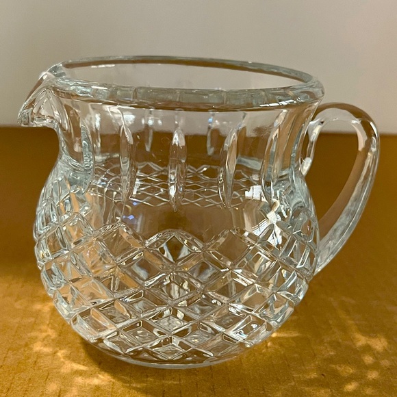 unbranded | Art | Vintage Diamond Cut Clear Lead Crystal Squatty Water ...